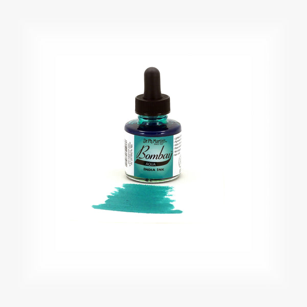 Bombay India Ink, 1.0 oz, Aqua (19BY) – Dr. Ph. Martin's® | Mfg. Salis ...