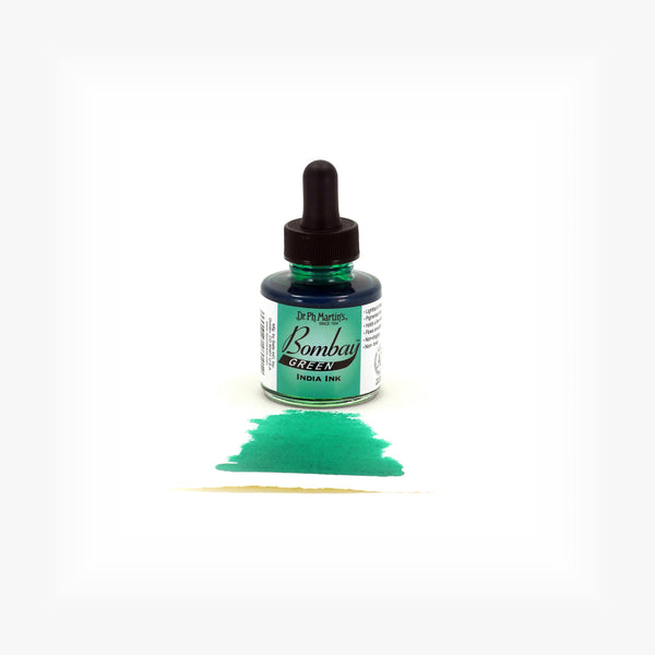 Bombay India Ink, 1.0 oz, Green (4BY) – Dr. Ph. Martin's® | Mfg. Salis ...